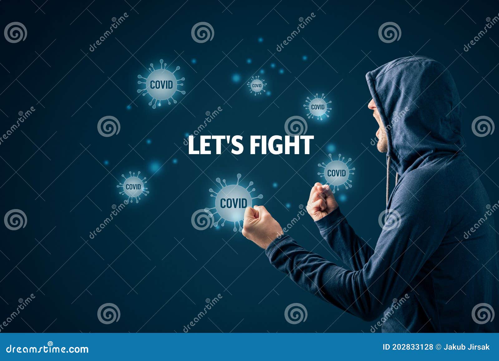 Fight Covid Wording On A Ear Looped Mask With Red Background Royalty ...