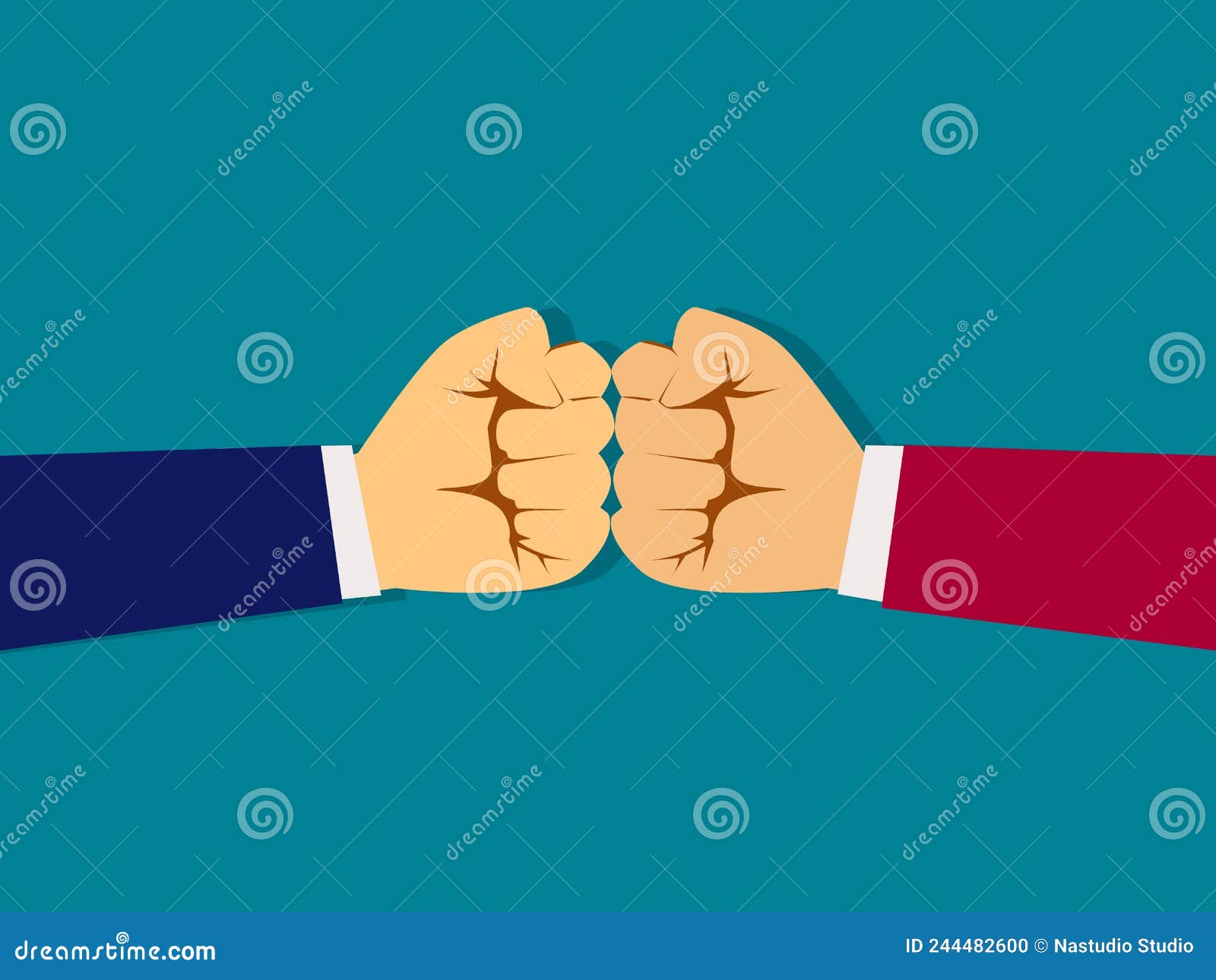 Fight Each Other. Punches Collide Stock Vector - Illustration of ...