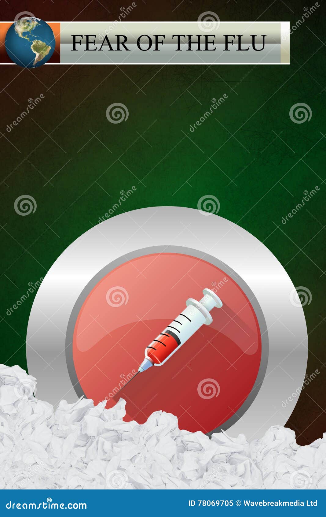 Fight the flu design stock illustration. Illustration of atom - 78069705
