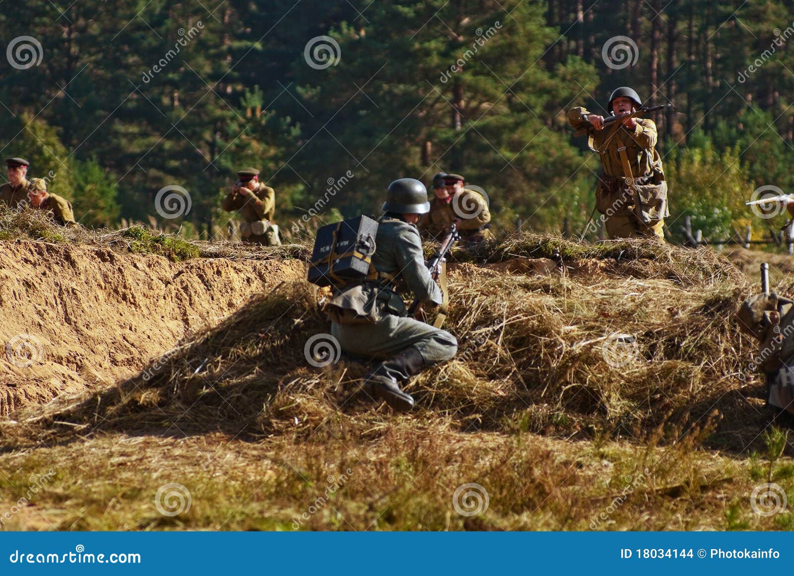 Fight Imitation between German Army and Red Army Editorial Stock Image ...