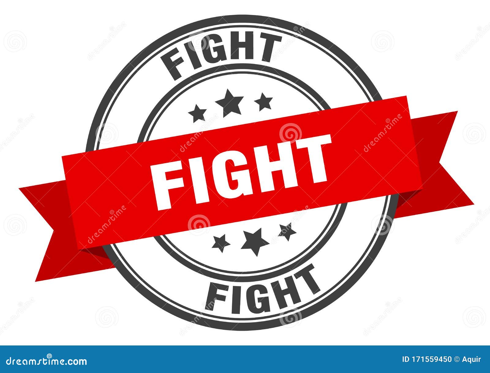 Fight Label. Fight Round Band Sign Stock Vector - Illustration of fight ...
