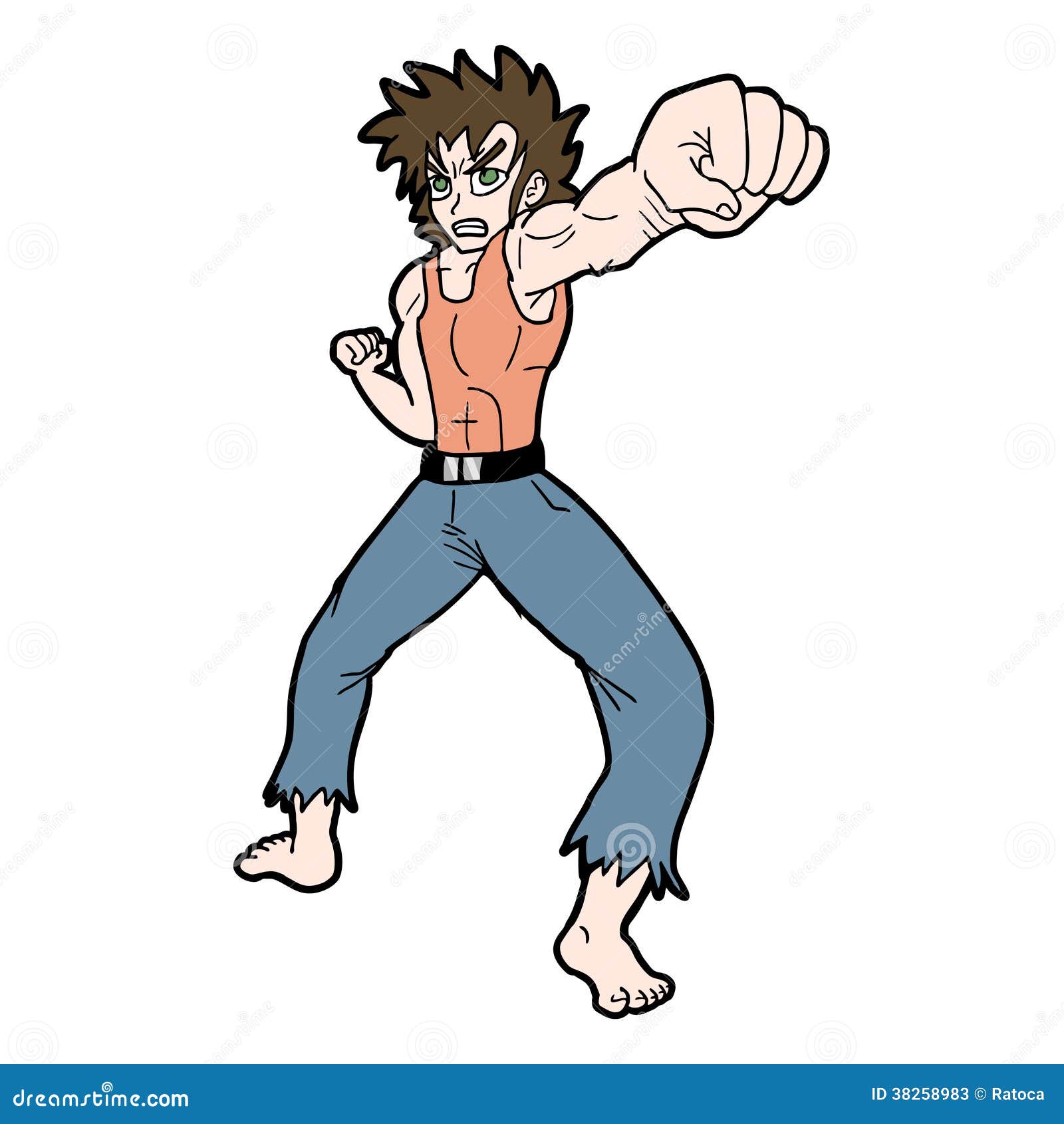 Fight man stock illustration. Illustration of expressive - 38258983