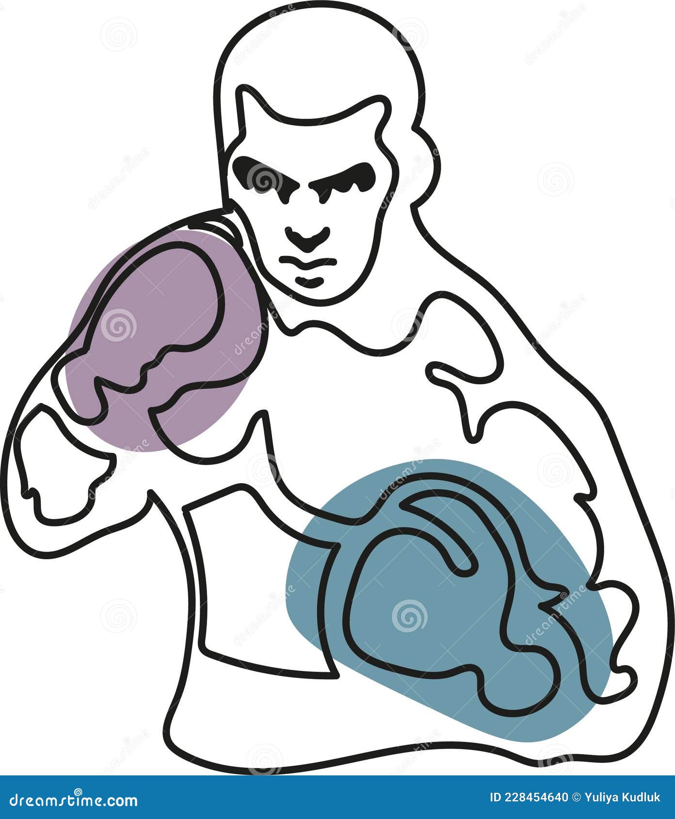 Fight man stock illustration. Illustration of logo, sport - 228454640