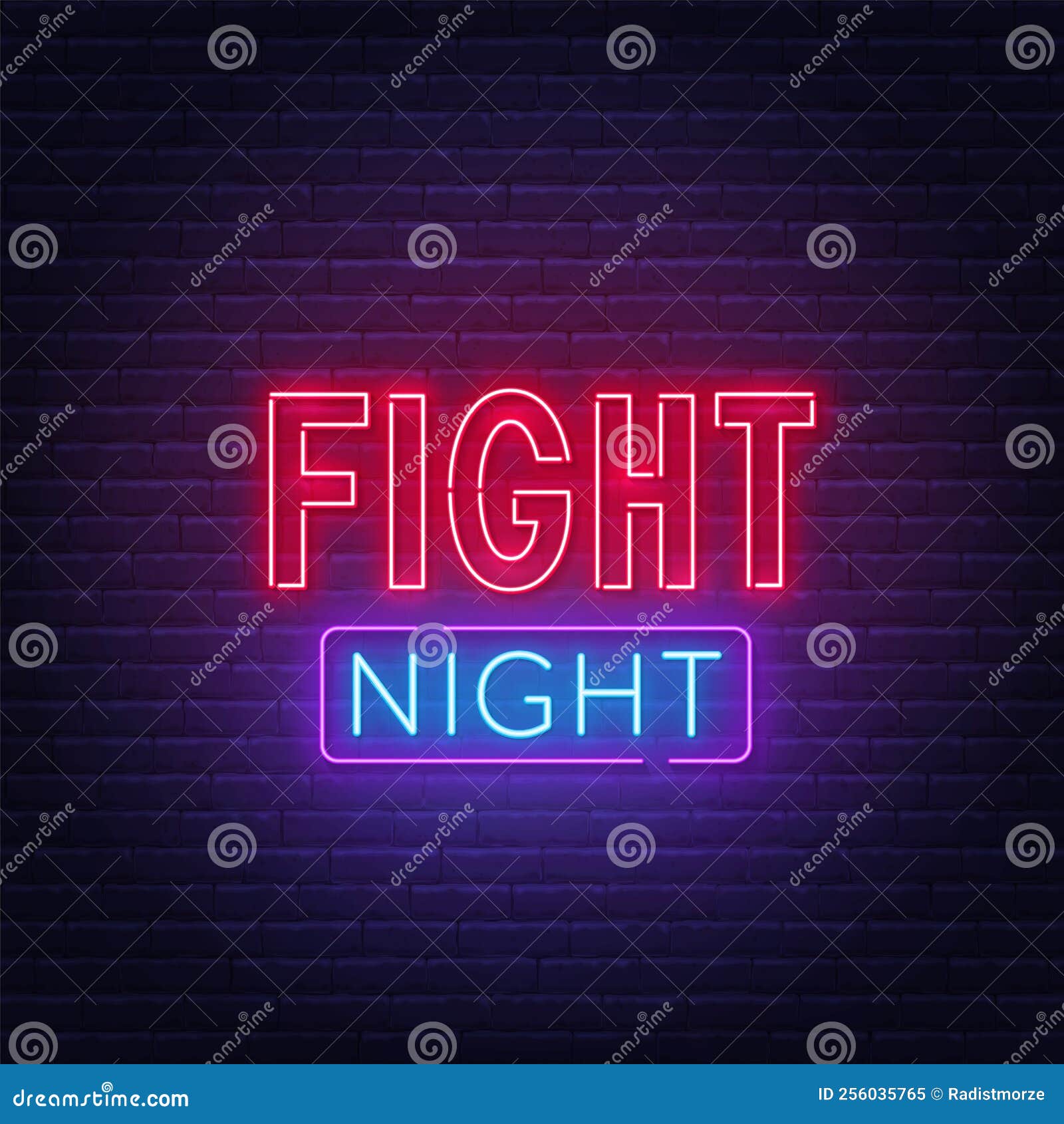 Fight Night Red Version Advertisement Sport Template. Modern ...