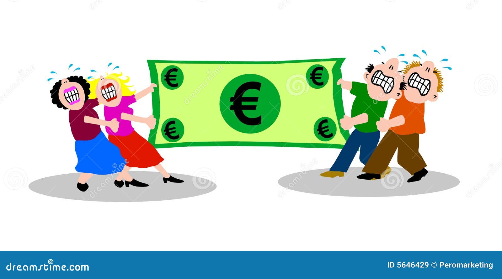 Fight over money stock illustration. Illustration of graphics - 5646429