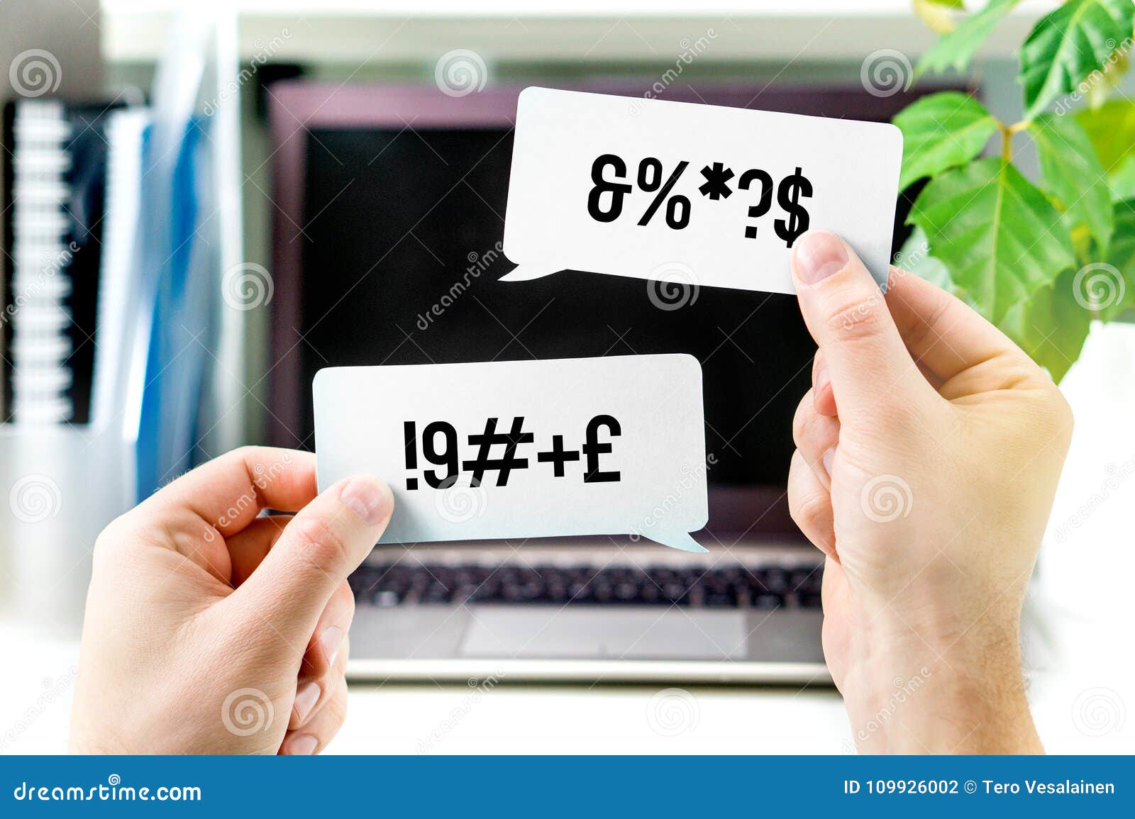 Fight or Problem at Work, Disagreement with Boss or Argument. Stock ...