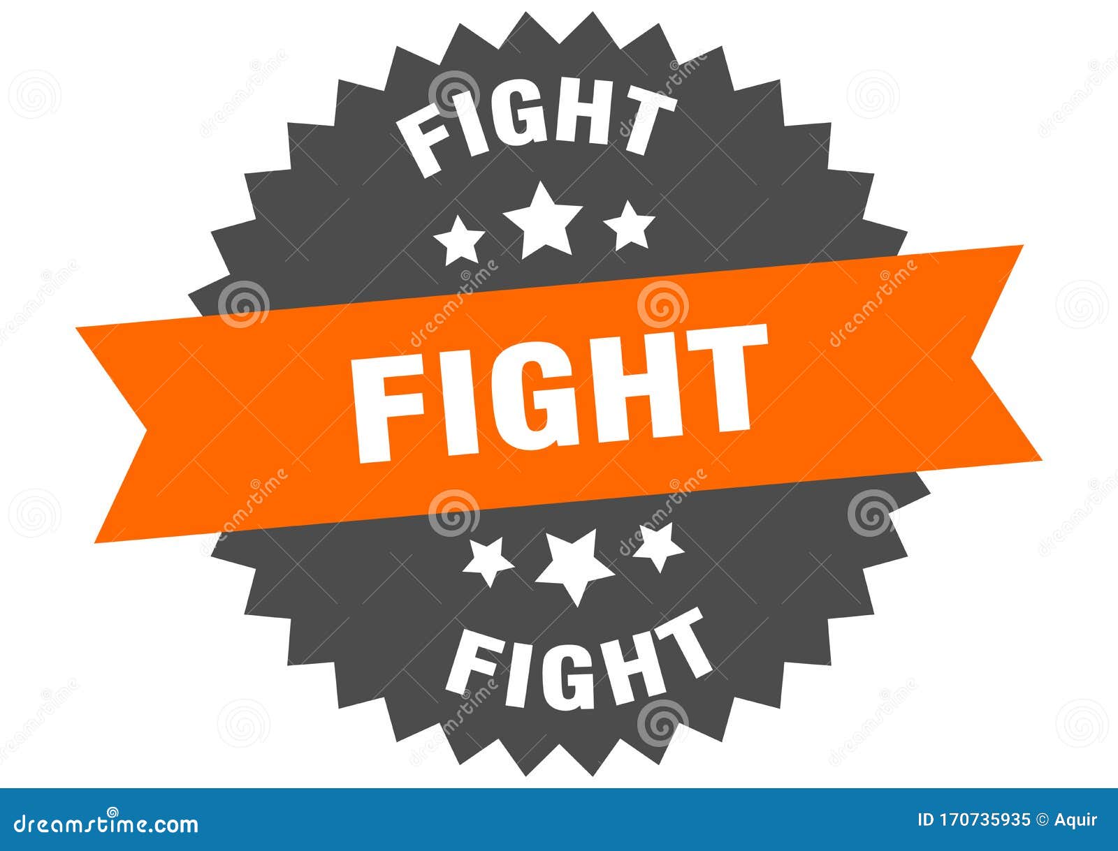Fight Sign. Fight Circular Band Label. Fight Sticker Stock Vector ...