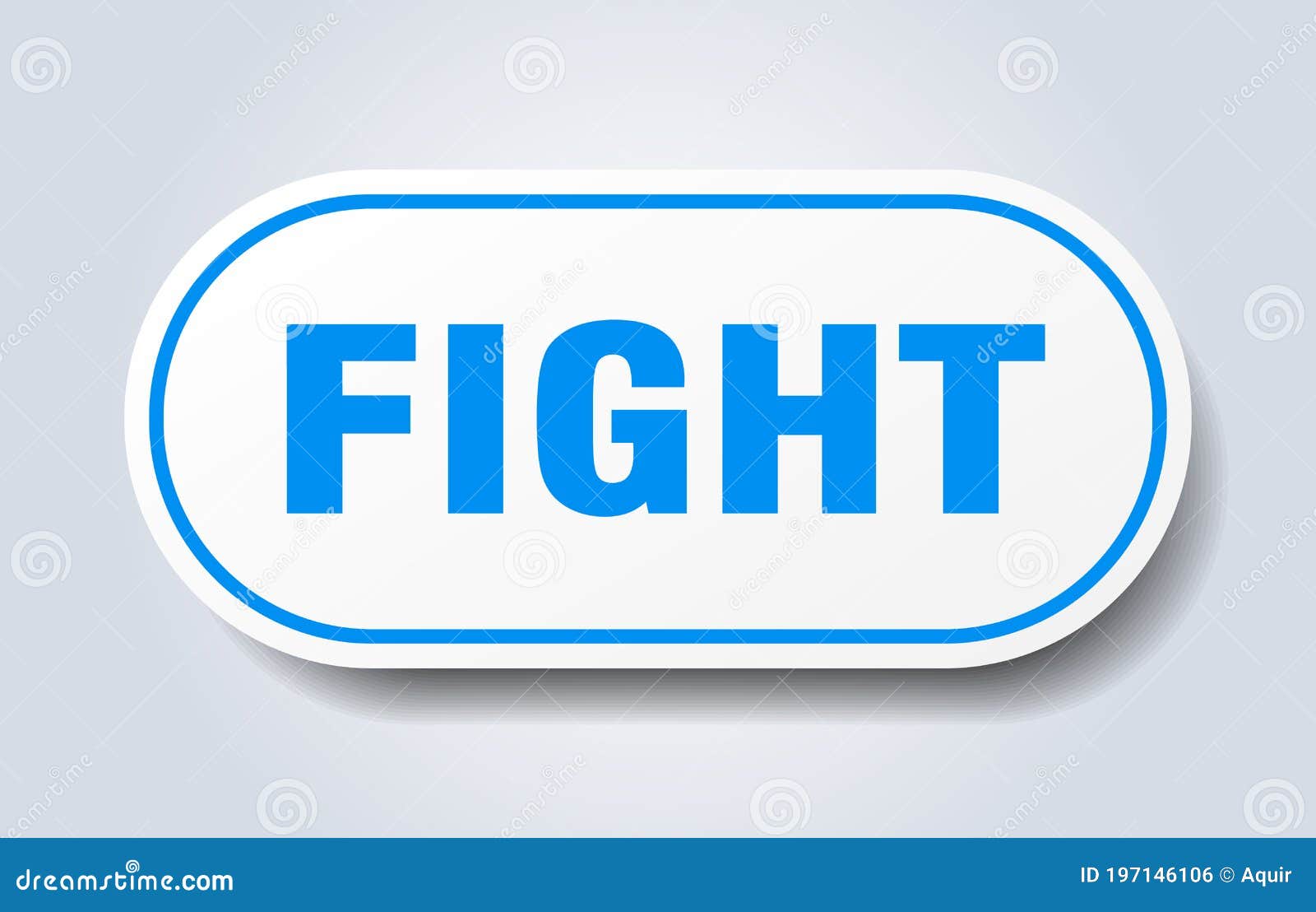 Fight sticker. stock vector. Illustration of button - 197146106