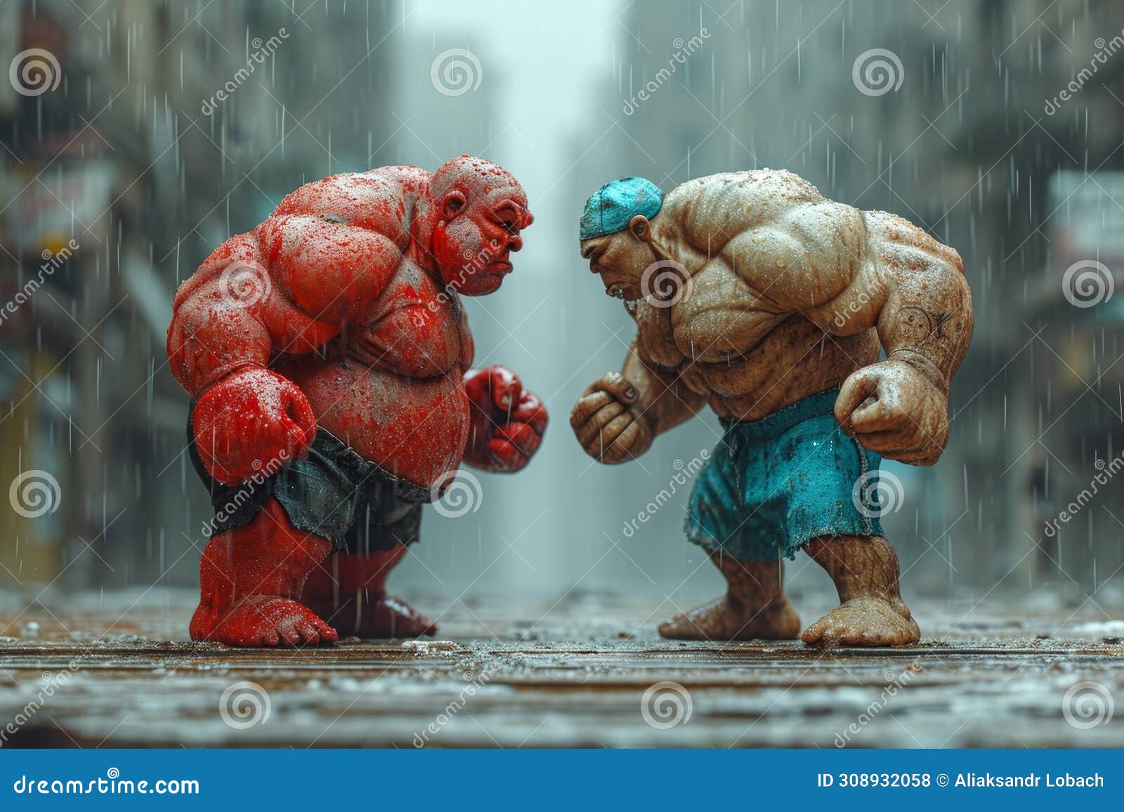 A Fight between Two Boxers . they are Facing Each Other Stock ...