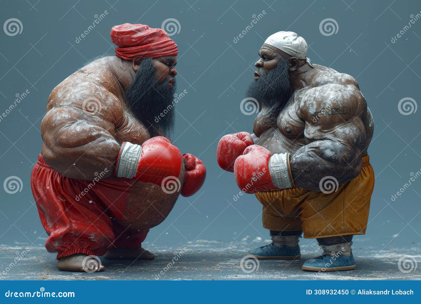 A Fight between Two Boxers . they are Facing Each Other Stock ...