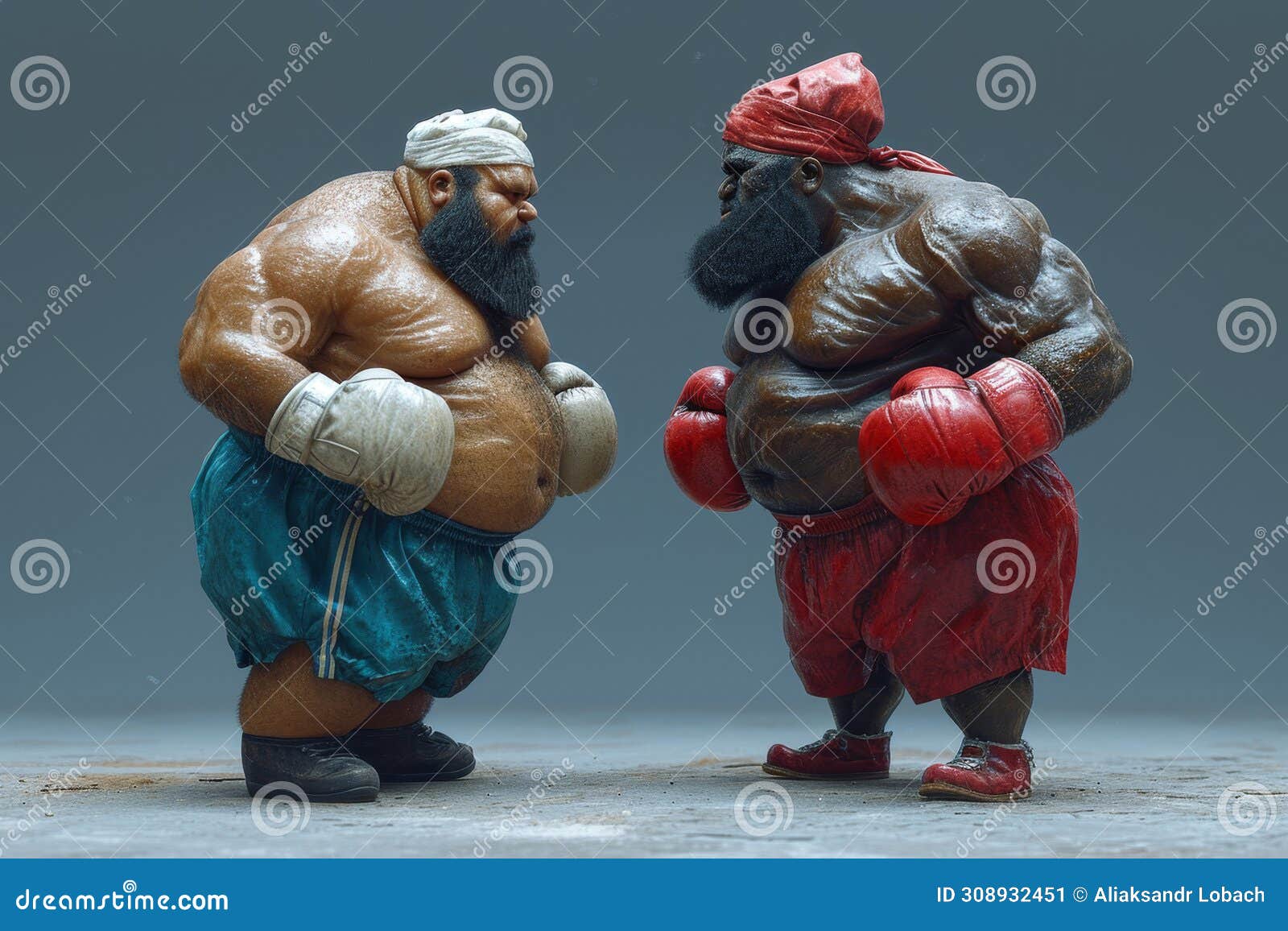 A Fight between Two Boxers . they are Facing Each Other Stock ...