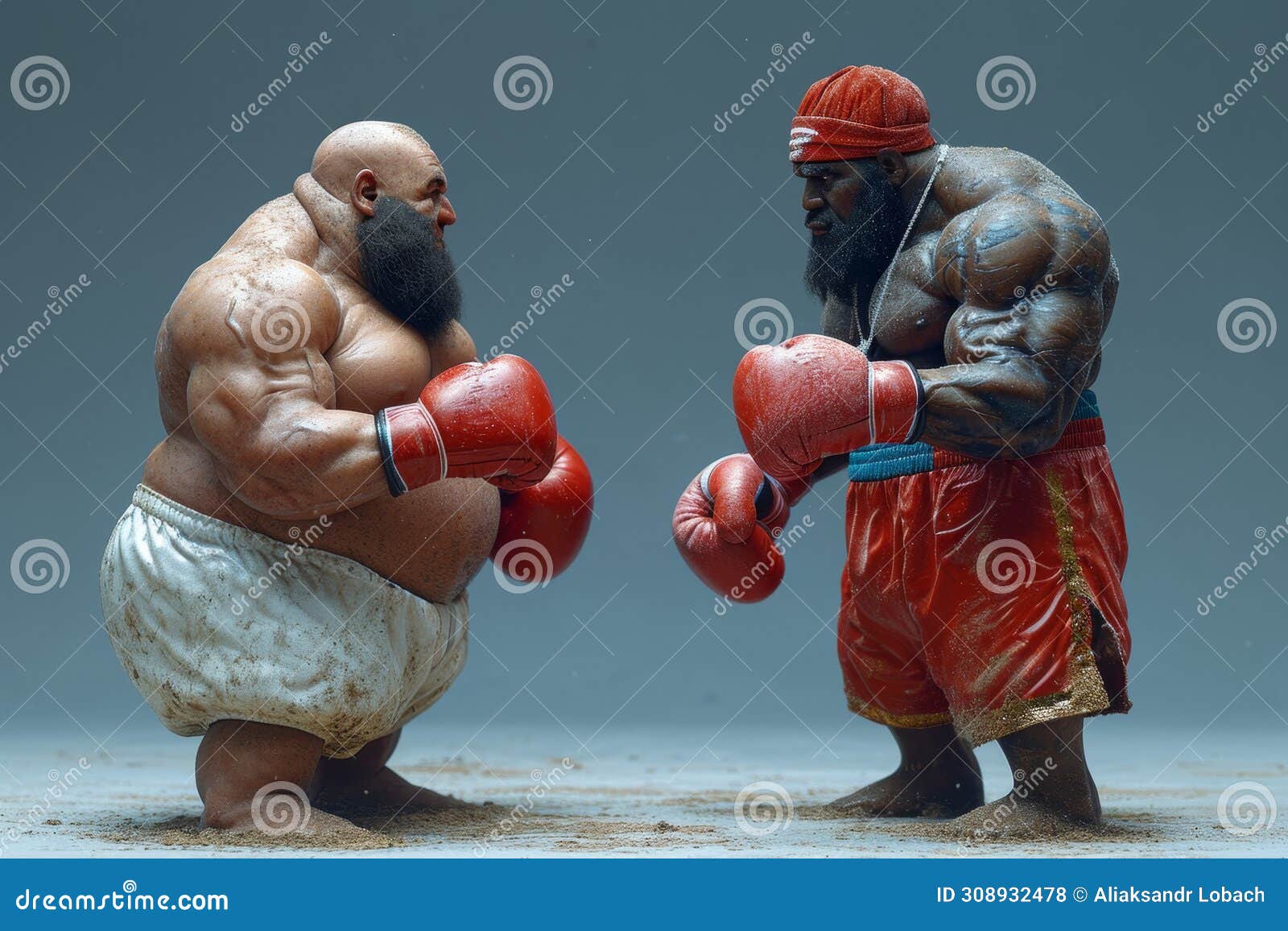 A Fight between Two Boxers . they are Facing Each Other Stock ...