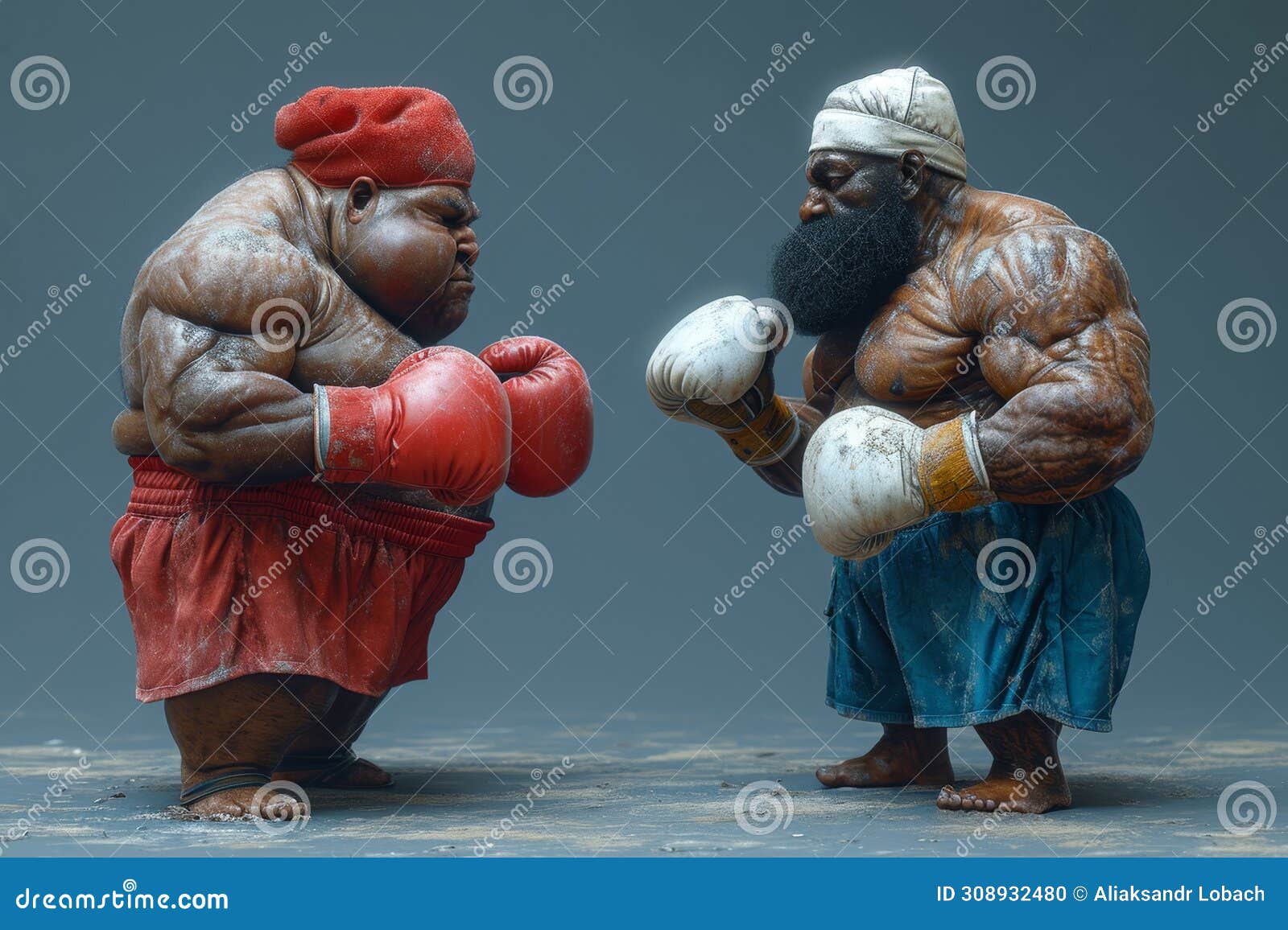 A Fight between Two Boxers . they are Facing Each Other Stock ...