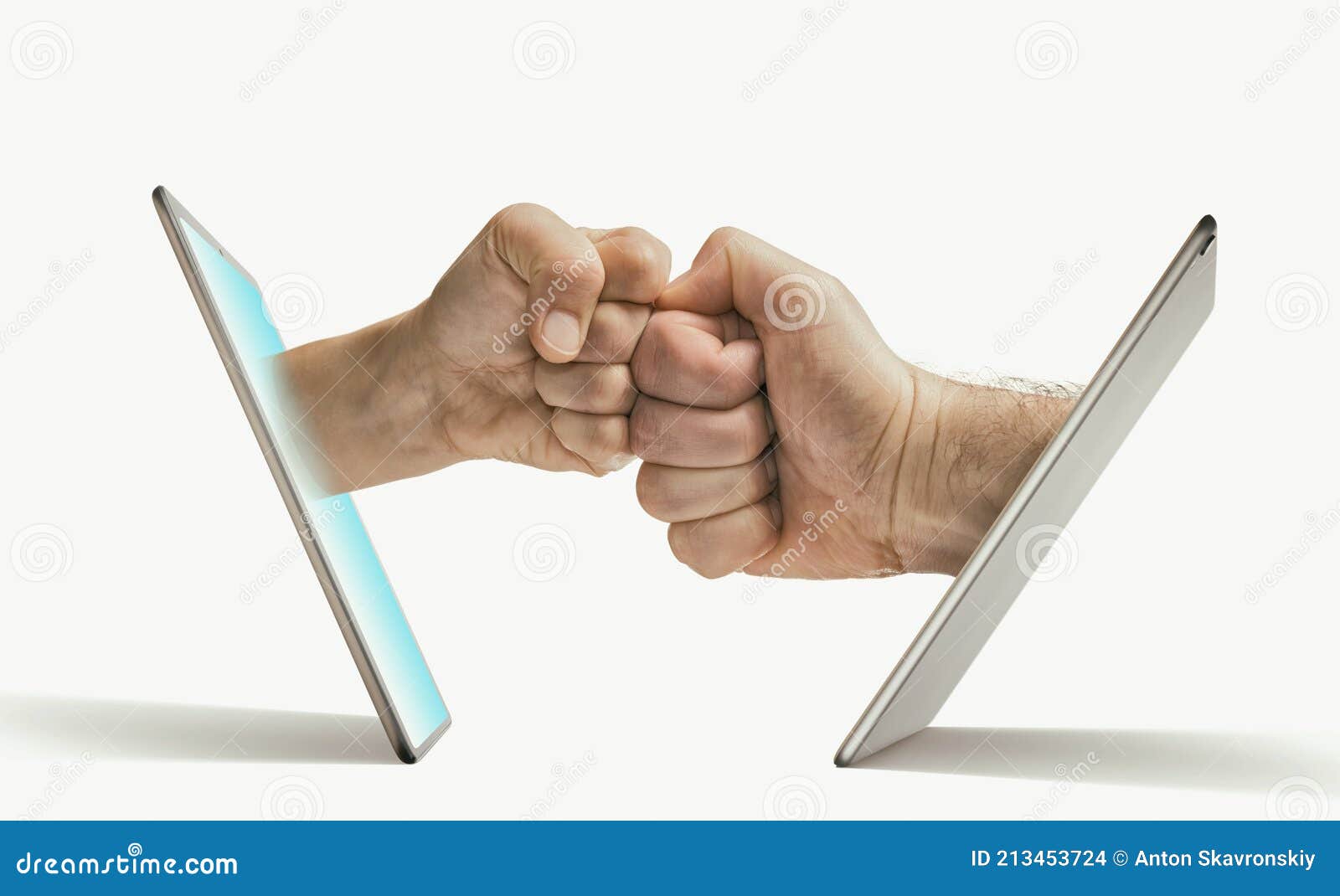 Internet Dispute, Cyber Attack. Concept Stock Photo - Image of debate ...