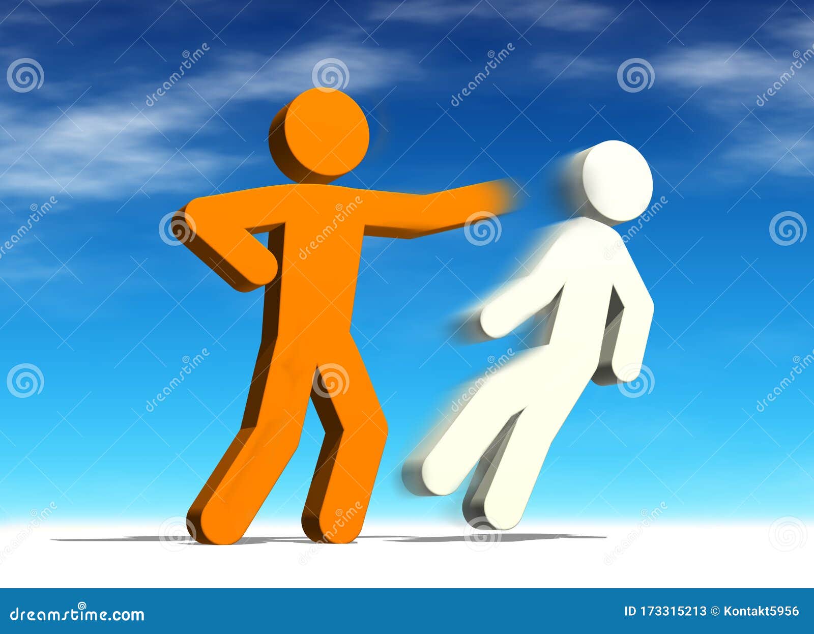Fight between two persons stock illustration. Illustration of beat ...