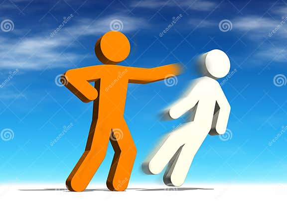 Fight between two persons stock illustration. Illustration of beat ...