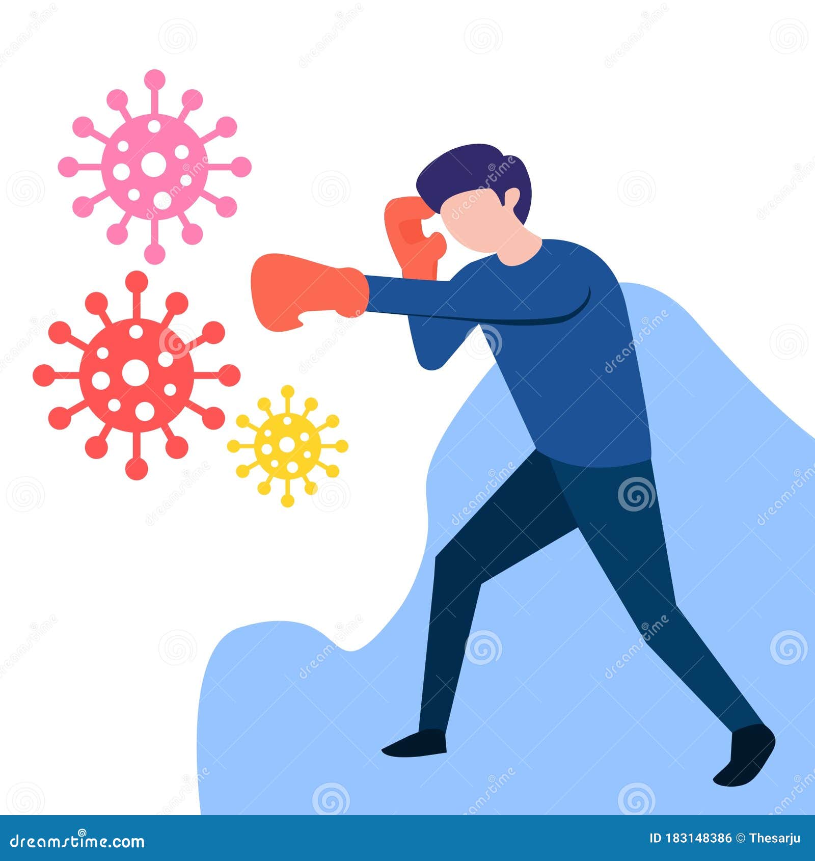 Fight Virus Covid 19 stock vector. Illustration of covid - 183148386