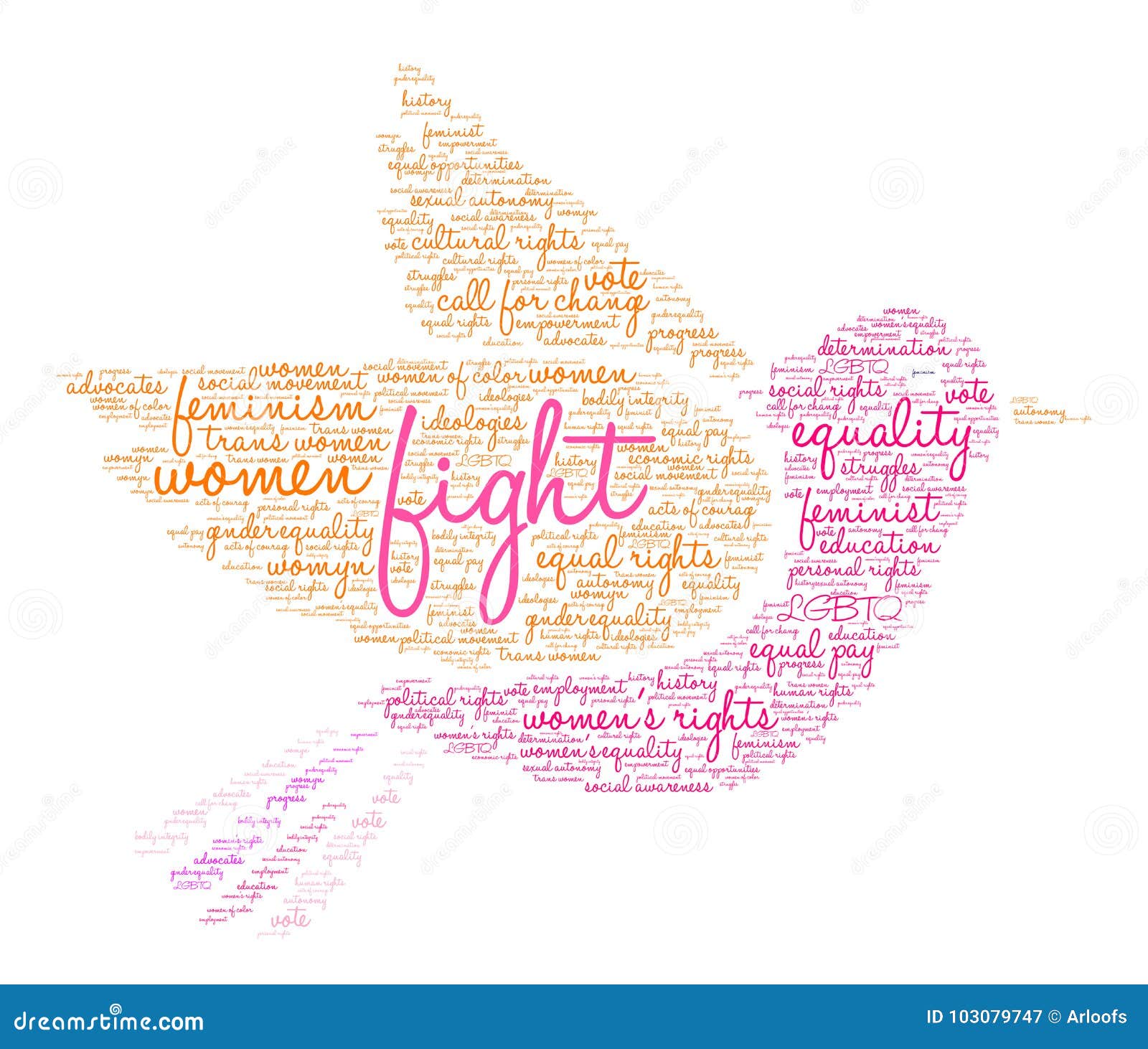 Fight Word Cloud stock illustration. Illustration of empowerment ...