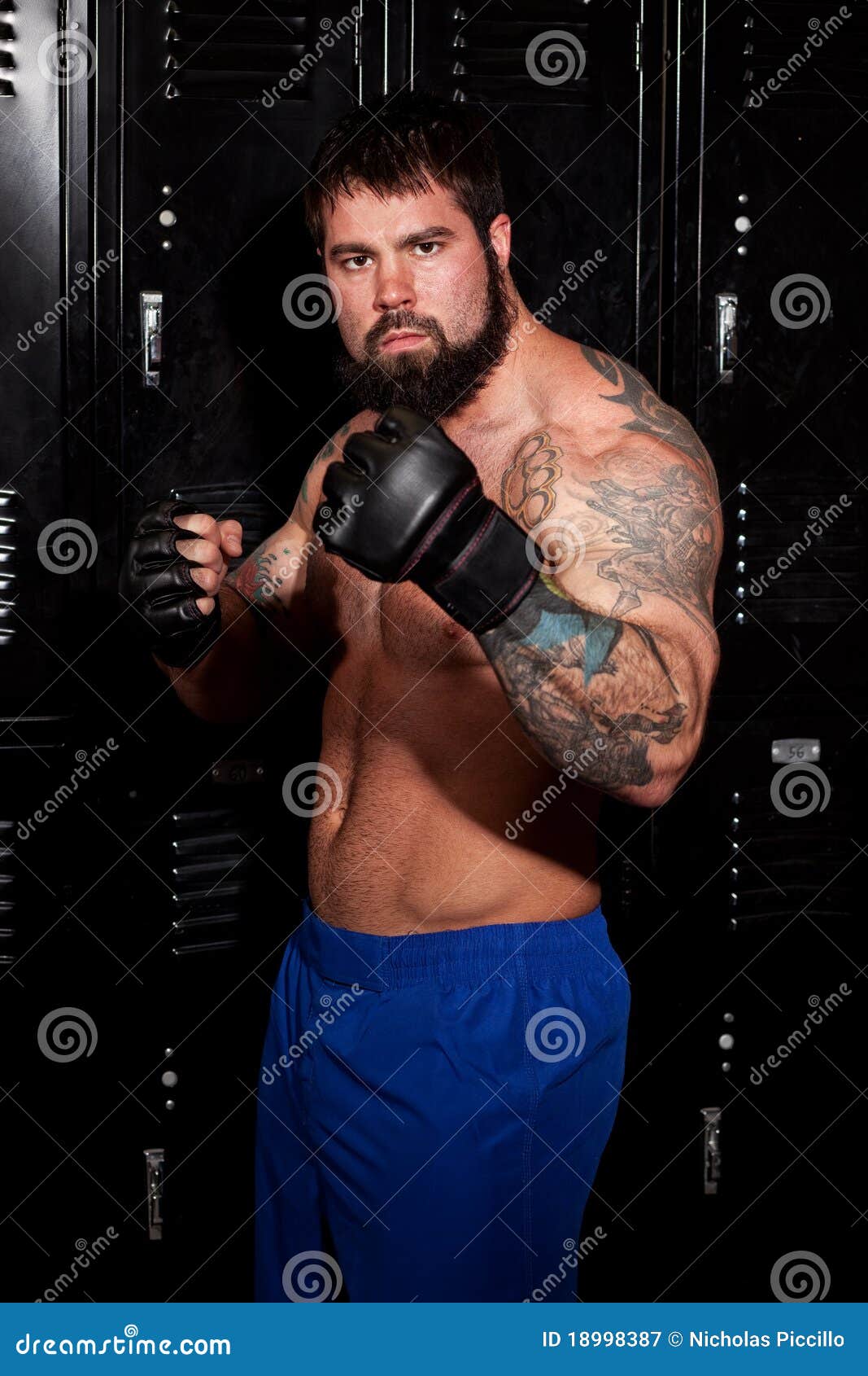Fighter stock image. Image of locker, muscular, arts - 18998387