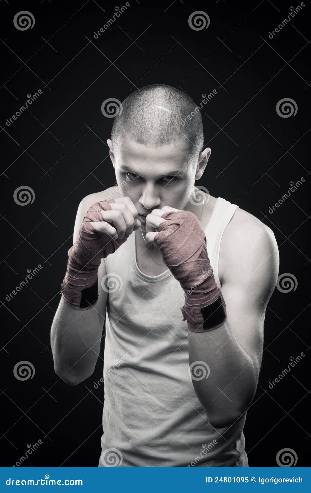 Fighter stock image. Image of boxer, darkness, anger - 24801095
