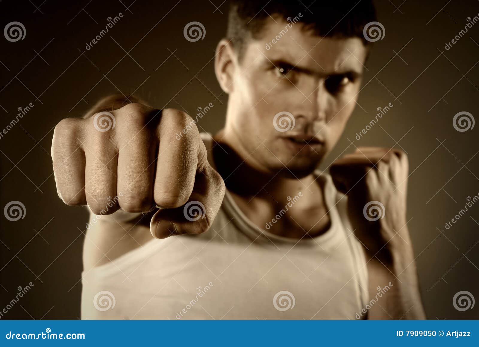 Fighter stock photo. Image of boxing, caucasian, building - 7909050