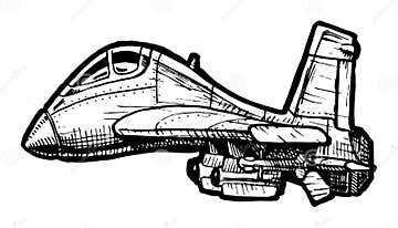 Fighter Aircraft in Comics Style Stock Vector - Illustration of ...