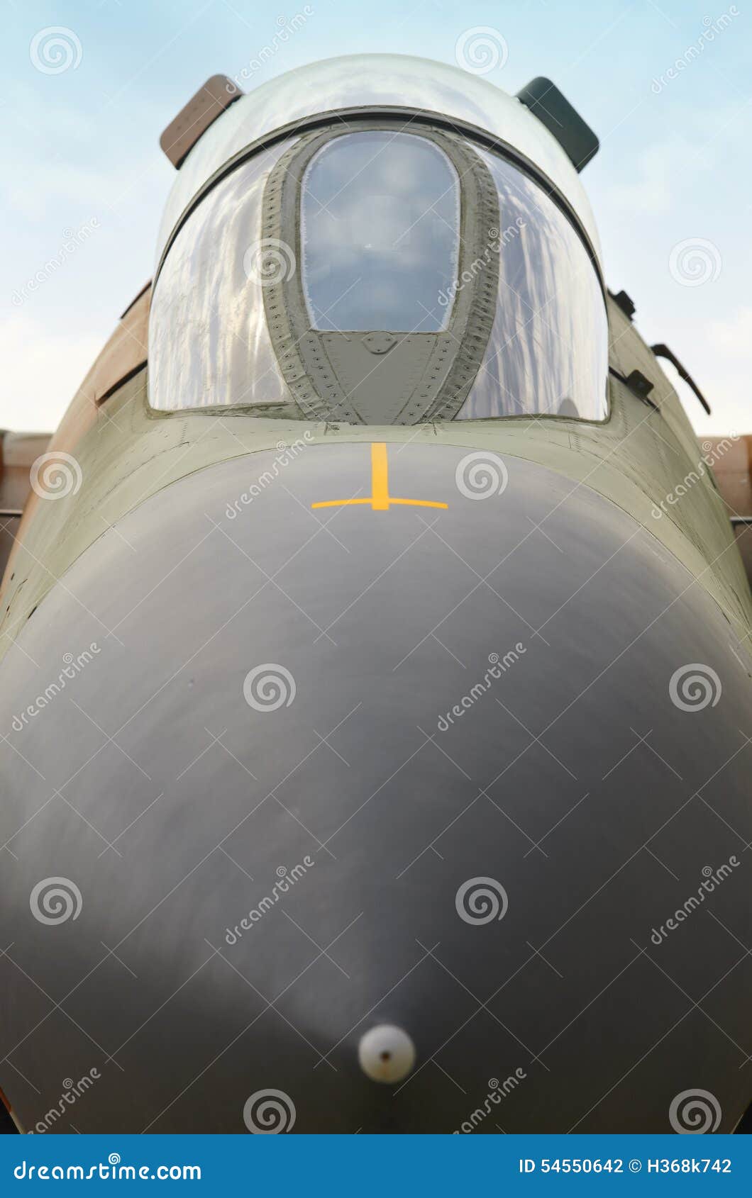 Fighter Aircraft Front Part Detail with Cockpit Stock Photo - Image of ...