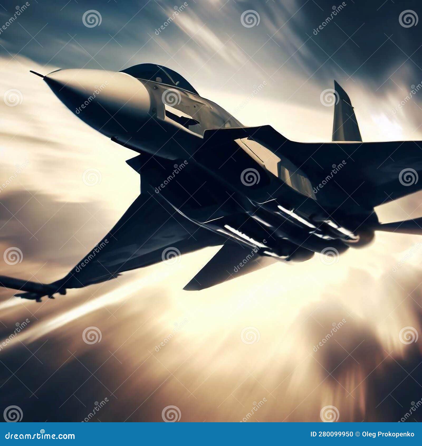Fighter Aircraft Launches a Rocket Stock Illustration - Illustration of ...