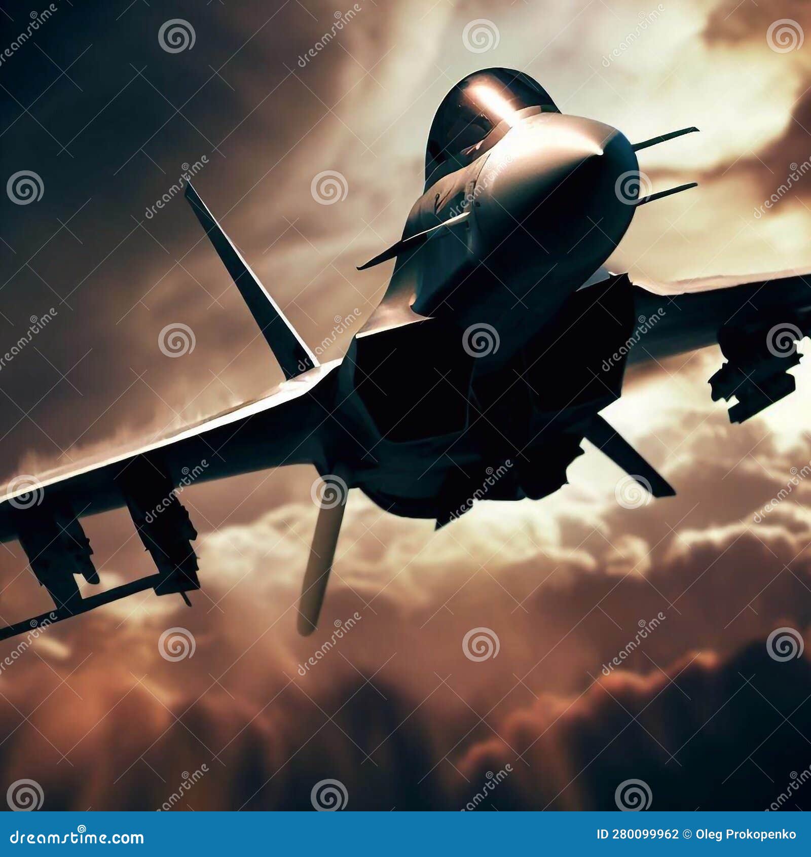 Fighter Aircraft Launches a Rocket Stock Illustration - Illustration of ...