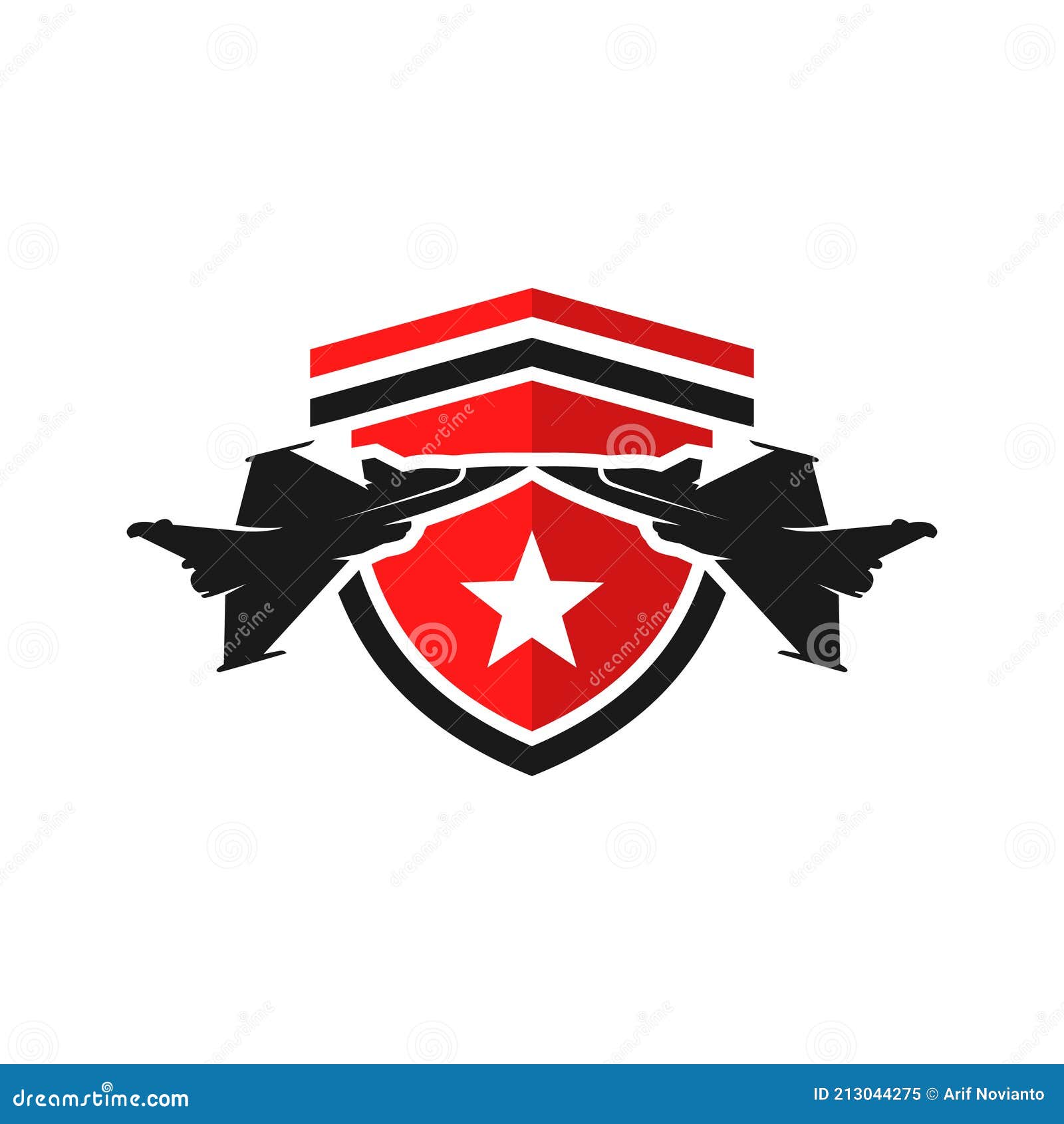 Fighter Aircraft Shield Logo Stock Vector - Illustration of airline ...