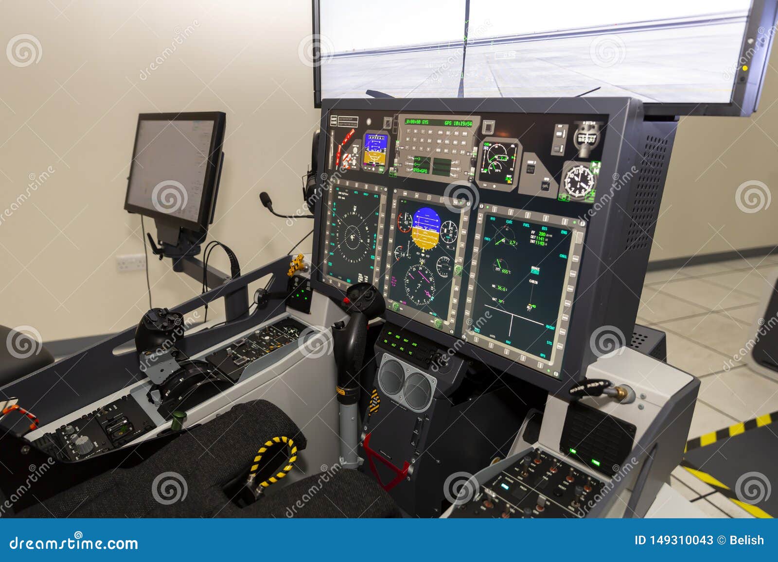 Fighter Aircraft Simulator Training Room Stock Image - Image of ...