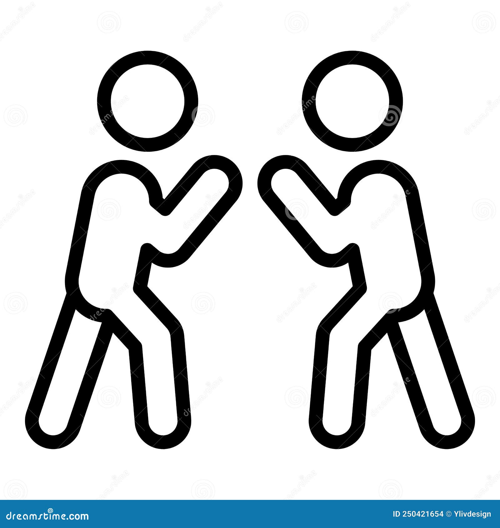 Fighter Attack Icon Outline Vector. Martial Attack Stock Illustration ...