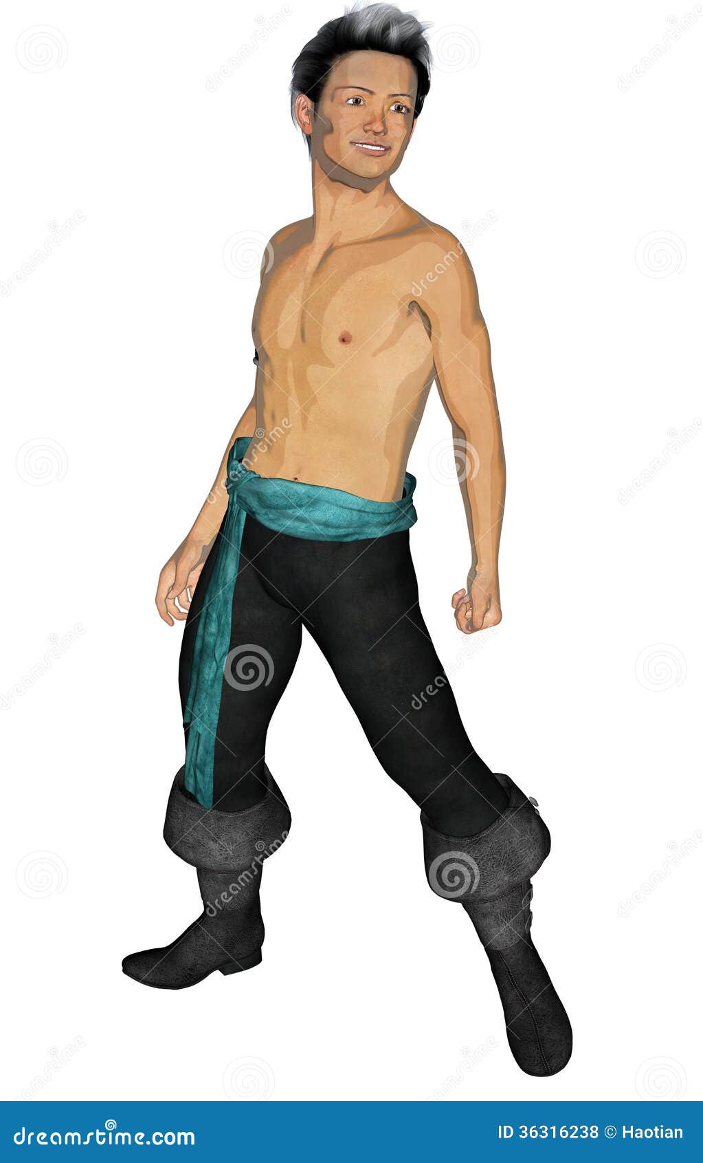 Fighter boy stock illustration. Illustration of shirtless - 36316238