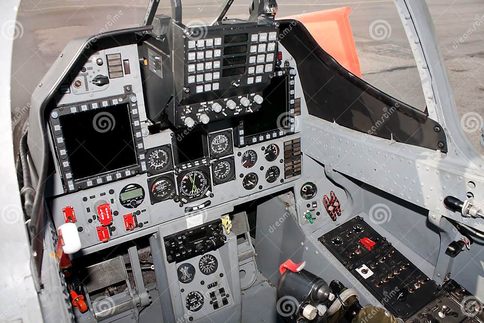 Fighter cockpit stock image. Image of display, black - 19780001