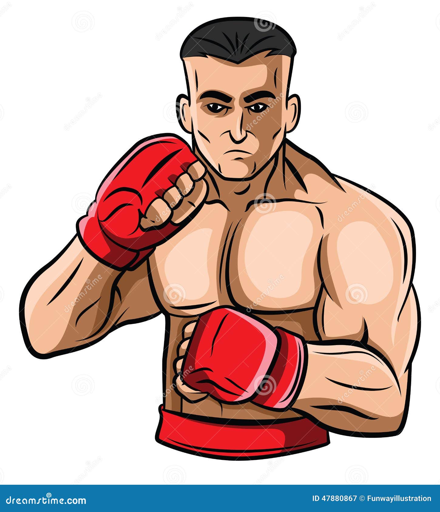 Fighter stock vector. Illustration of training, vector - 47880867