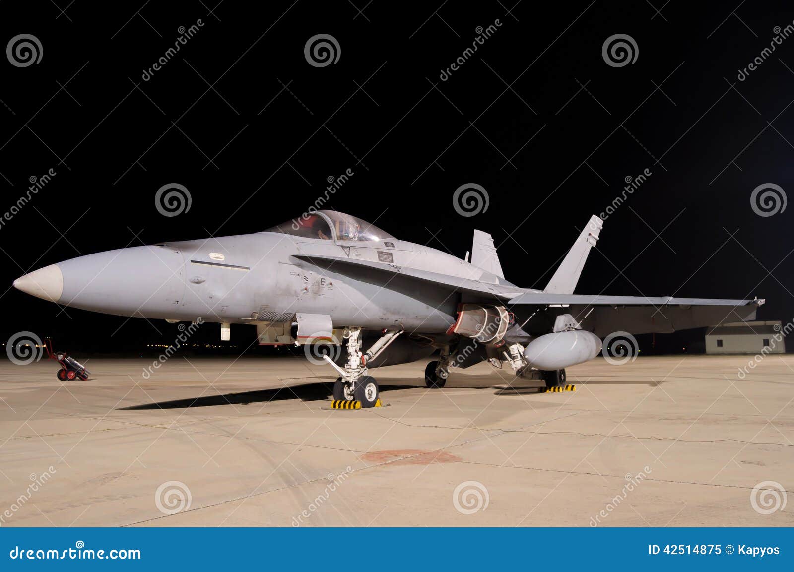 Fighter F-18 stock image. Image of night, landing, metal - 42514875