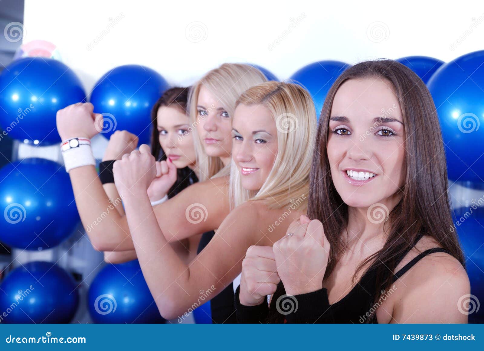 Fighter girls stock image. Image of friend, kickbox, boxing - 7439873