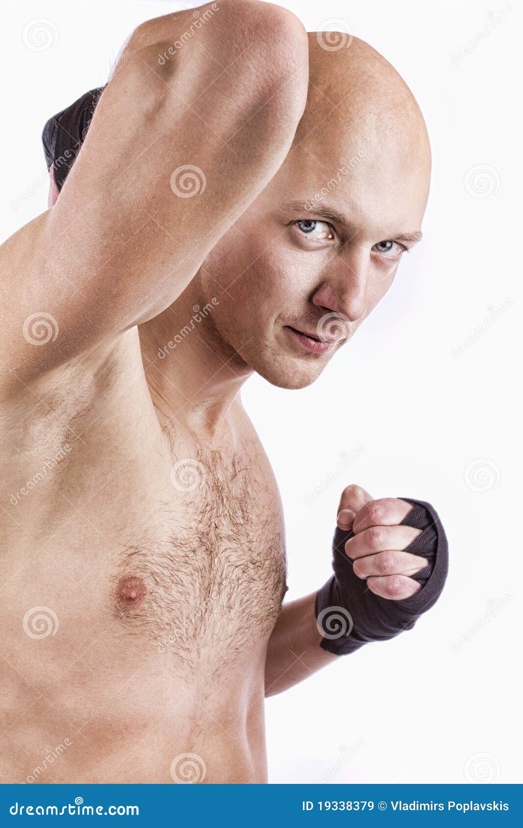 Fighter is going to hit stock image. Image of muscular - 19338379