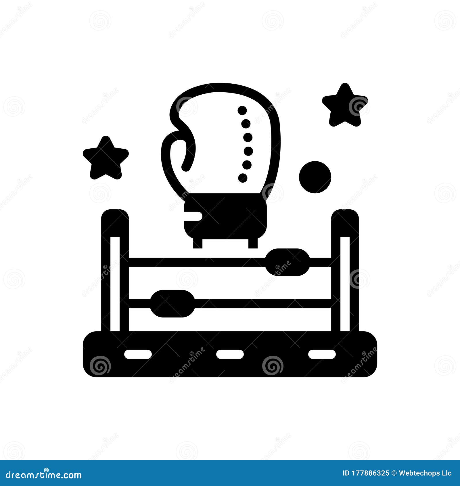 Black Solid Icon for Fighter, Boxing and Althlete Stock Vector ...