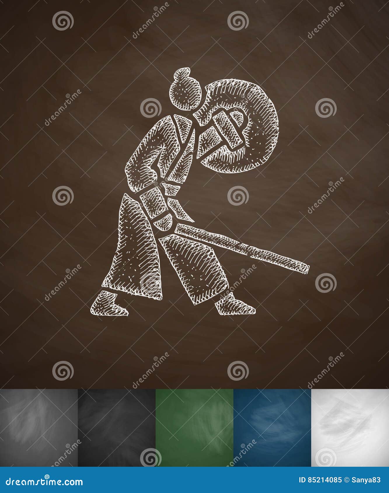 Fighter Icon. Hand Drawn Vector Illustration Stock Vector ...