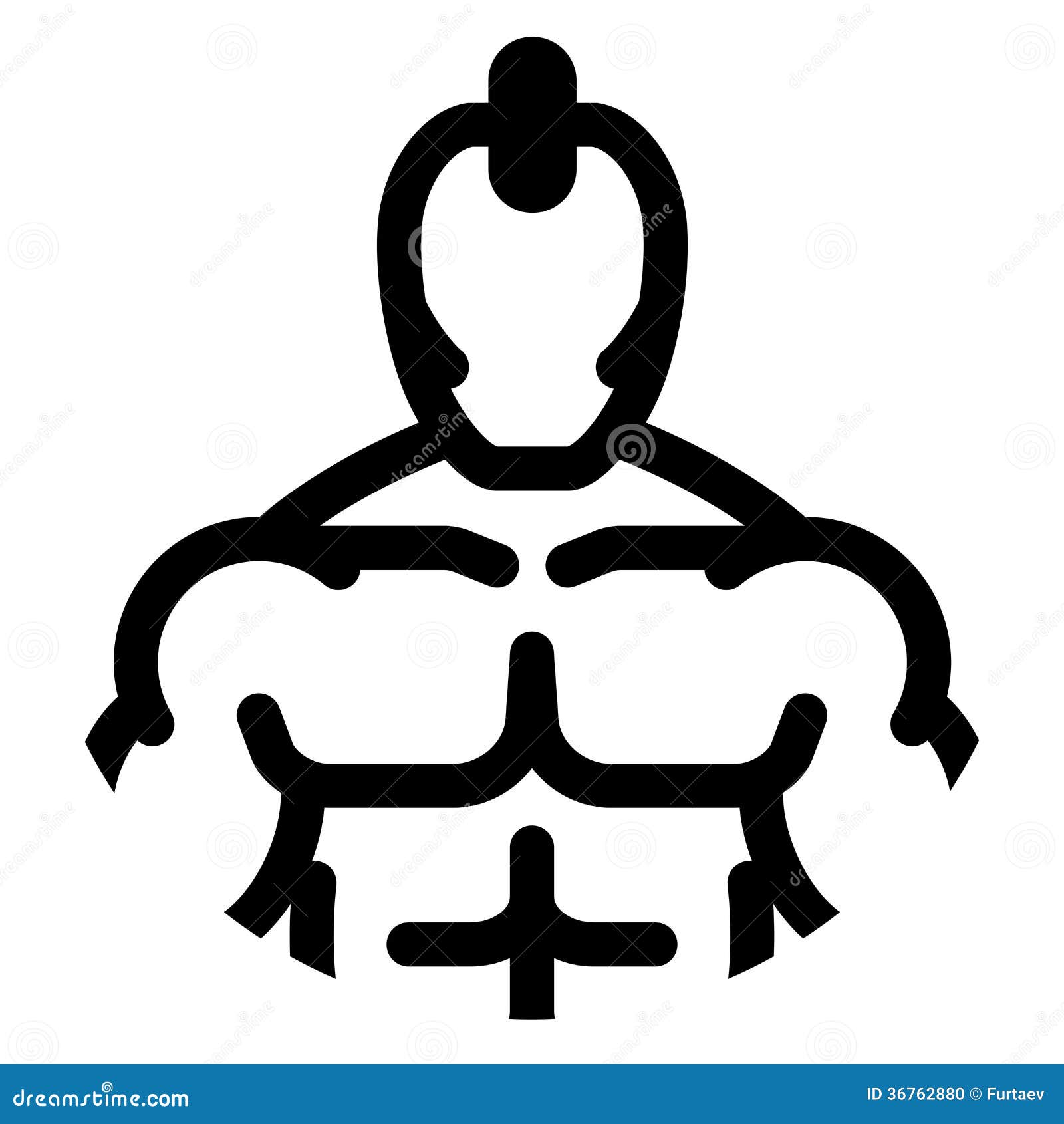 Fighter icon stock vector. Illustration of muscles, builder - 36762880