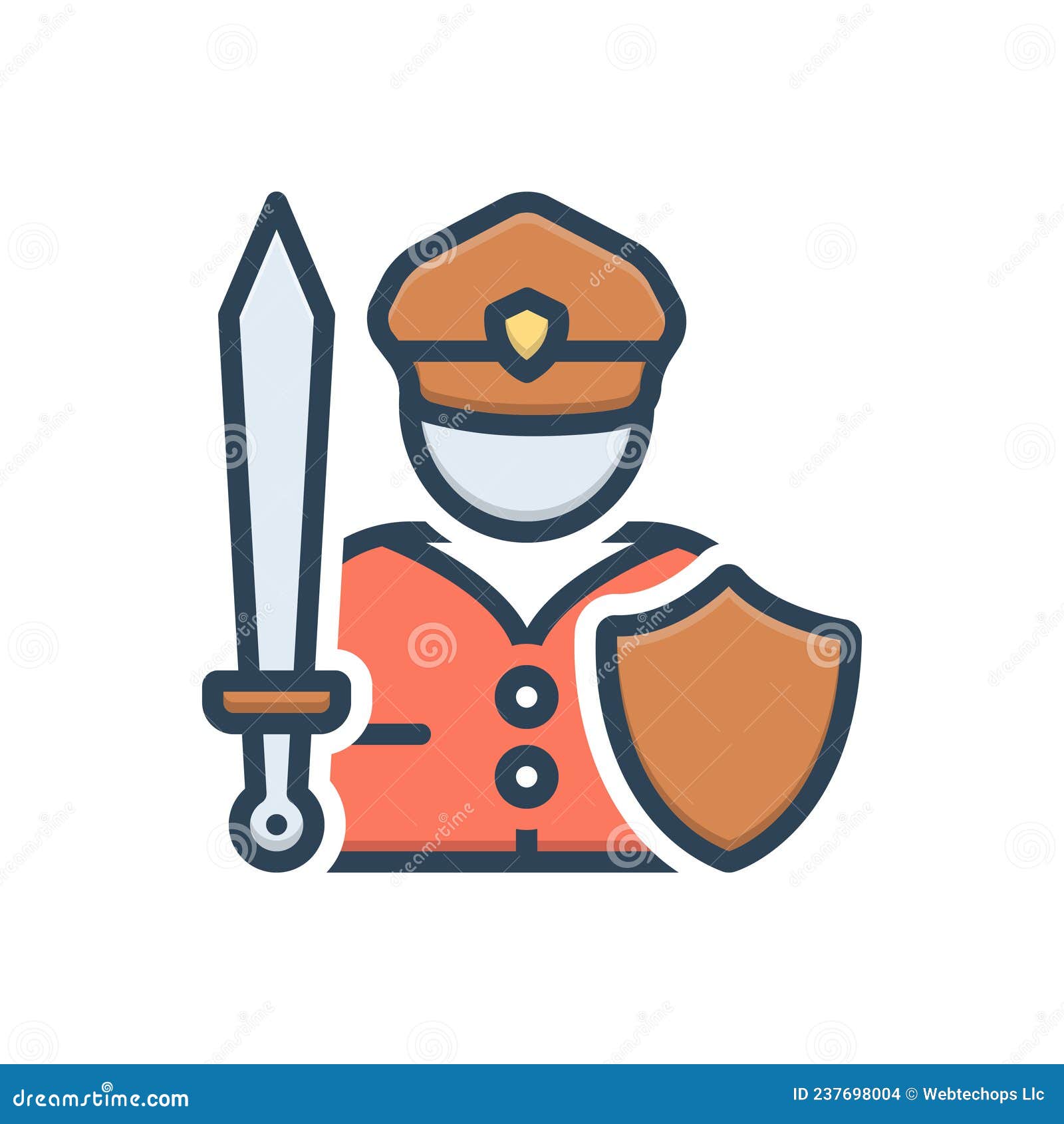 Color Illustration Icon for Fighter, Combatant and Athlete Stock ...