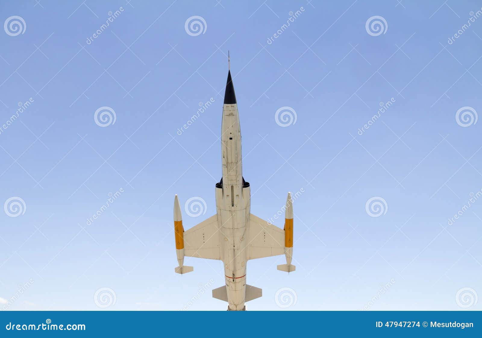 Fighter jet from below stock photo. Image of flight, arms - 47947274