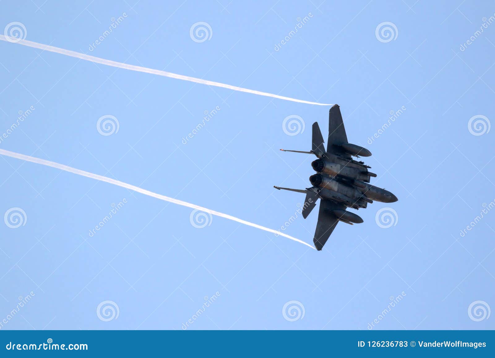 Fighter jet contrail stock image. Image of airforce - 126236783