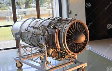 Fighter Jet Engine, Displayed on a Stand at Flight Service Center ...