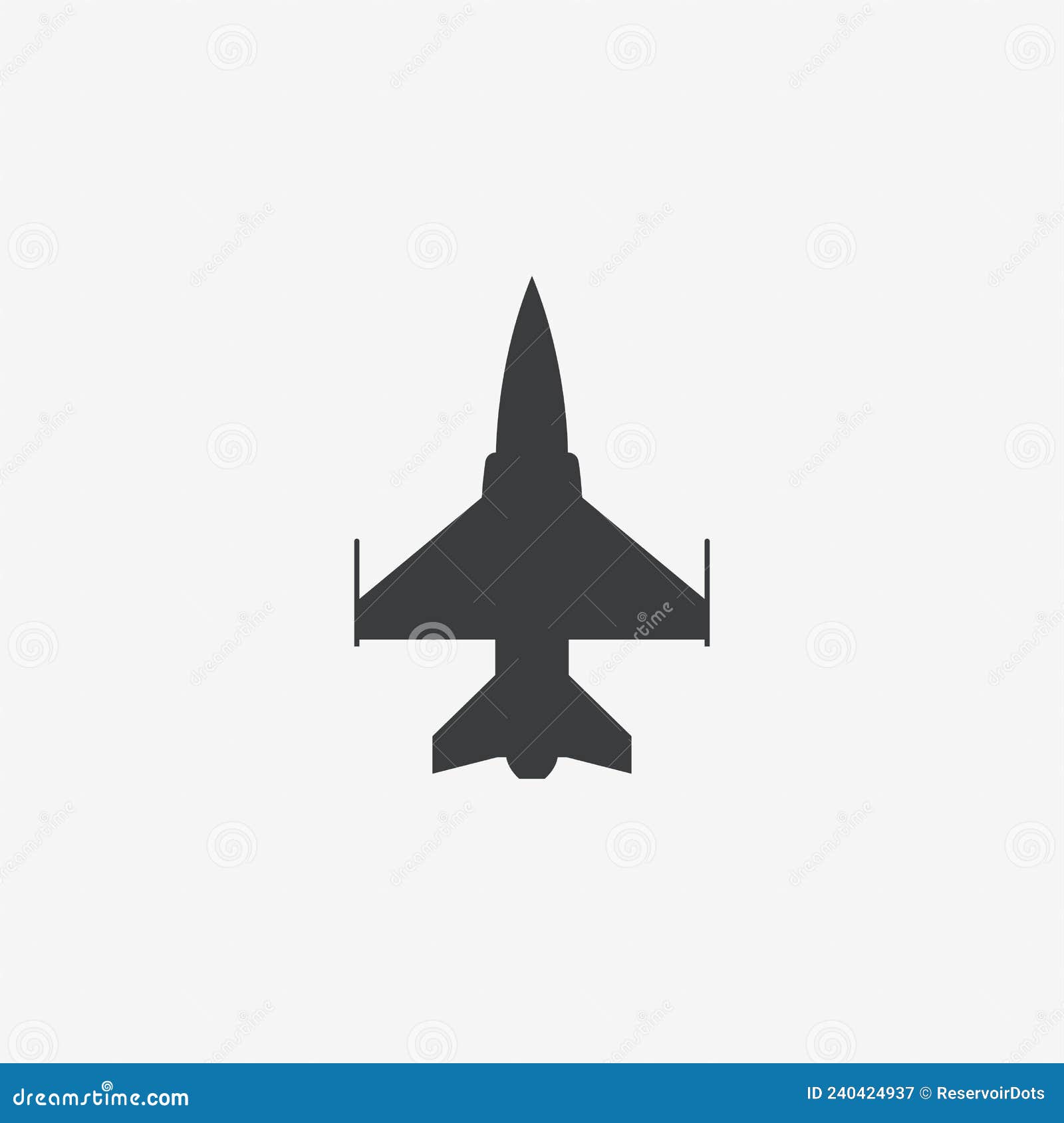 Fighter Jet Vector Icon stock vector. Illustration of weapon - 240424937