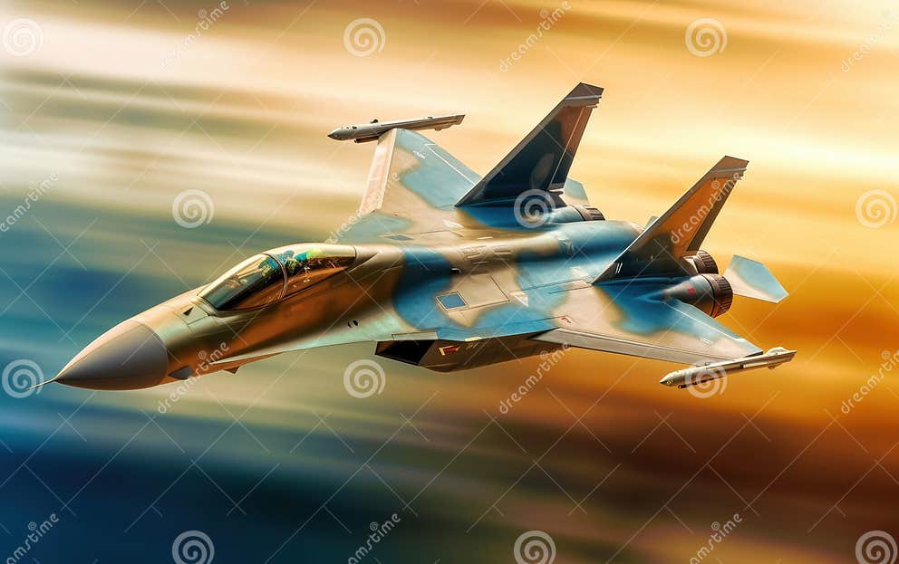 Fighter Jet in Flight. Created by Generative Artificial Intelligence ...