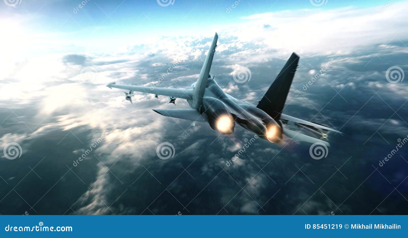 Fighter Jet Flying High Above the Clouds Stock Video - Video of russia ...