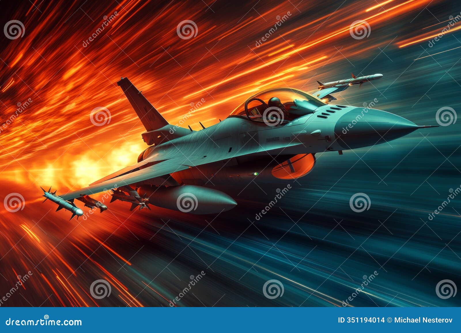 Fighter Jet Flying at Incredible Speed with Afterburners on Fire ...