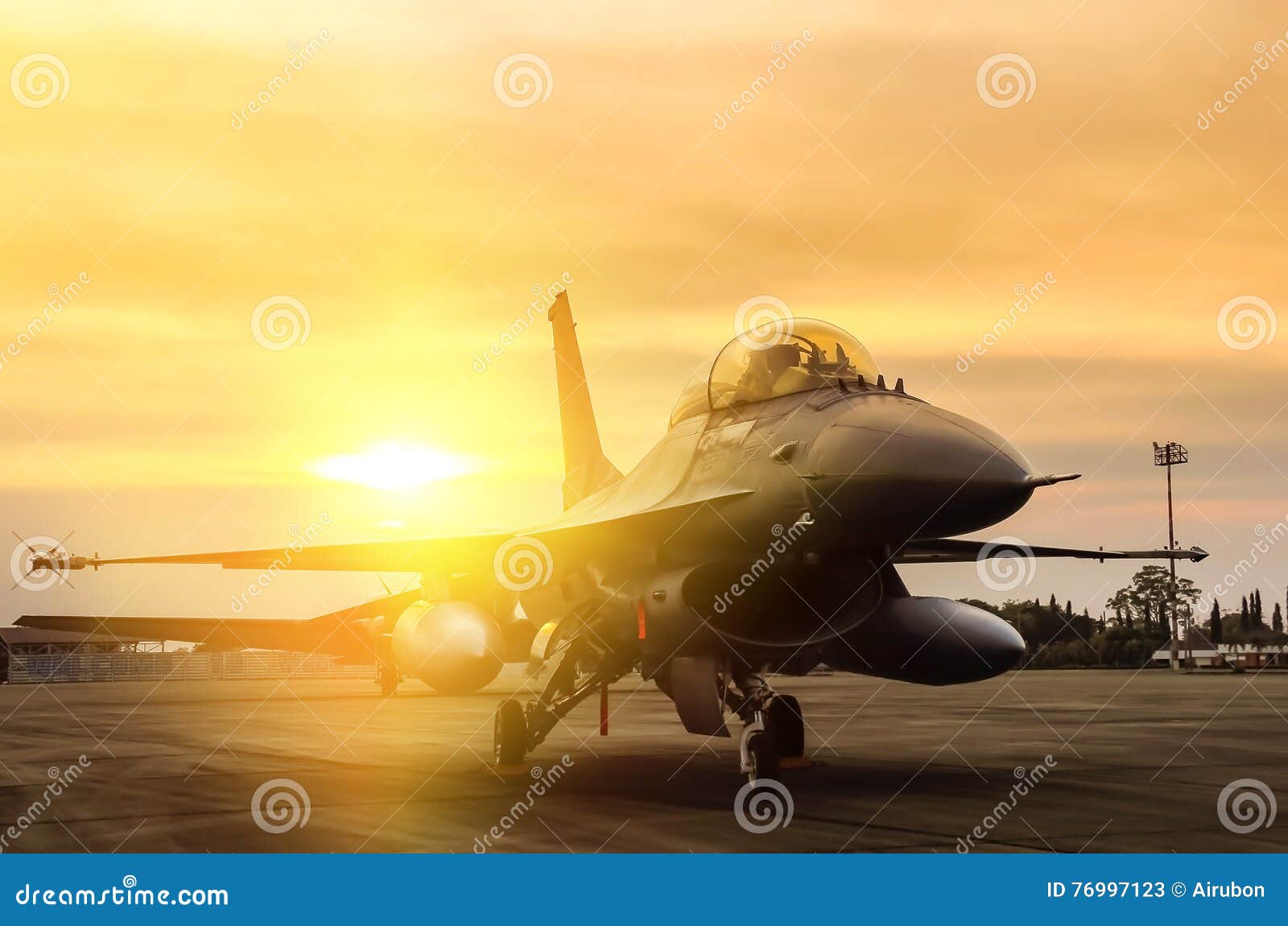 Fighter Jet Flying Parked in the Base Airforce Stock Image - Image of ...